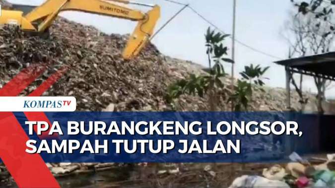 Gunungan Sampah Setinggi 20 Meter di TPA Burangkeng Longsor, Akses Jalan Warga Terhalang!