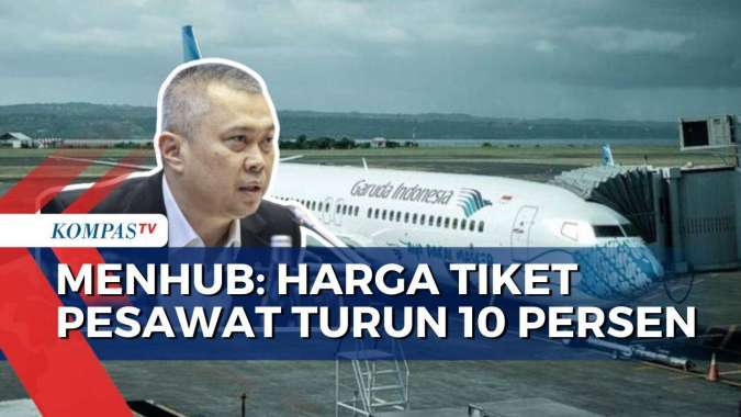 Menhub Umumkan Harga Tiket Pesawat Turun 10 Persen saat Libur Nataru