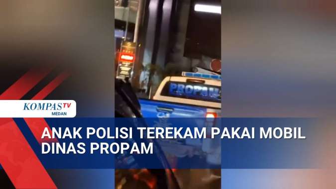 Anak Berusia 16 Tahun Terekam Pakai Mobil Dinas Polisi