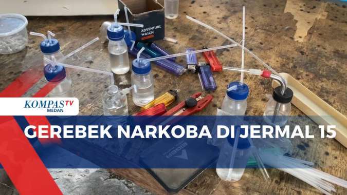 Satresnarkoba Polrestabes Medan Gerebek Kawasan Narkoba di Jermal 15