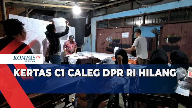 Kertas C1 Caleg DPR RI di Salah Satu TPS di Medan Hilang