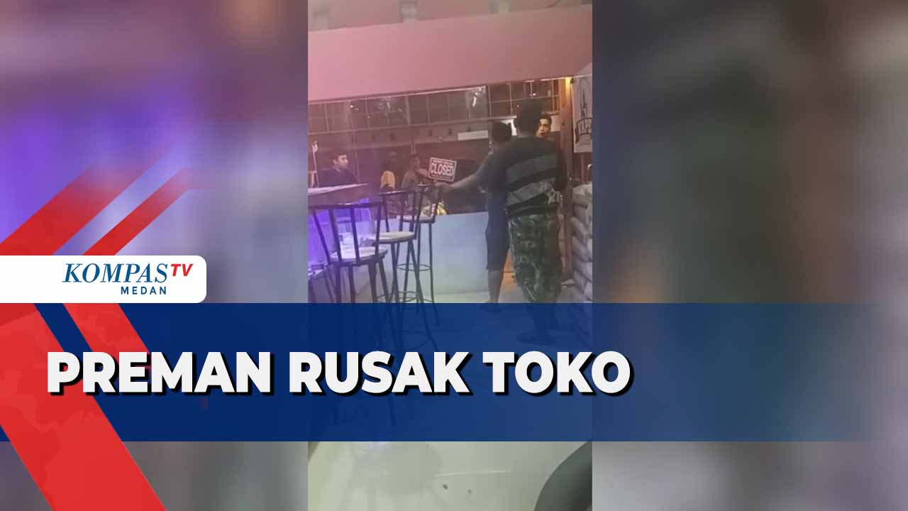 Sejumlah Preman Rusak Toko di Jalan Kapten Muslim Medan