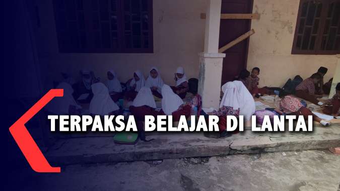 Potret Siswa SD di Deli Serdang yang Terpaksa Belajar Tanpa Ruang Kelas