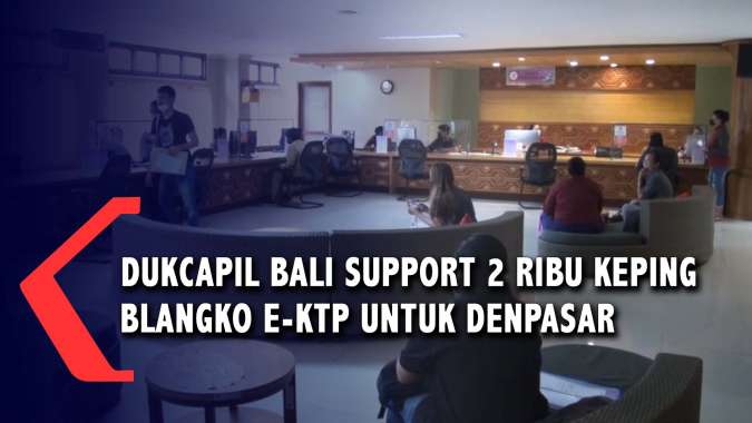 Dukcapil Bali Support 2 Ribu Keping Blanko E-KTP Untuk Denpasar