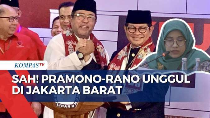 KPU Sahkan Pramono-Rano Unggul di Jakarta Barat saat Rapat Pleno Rekapitulasi Tingkat Provinsi