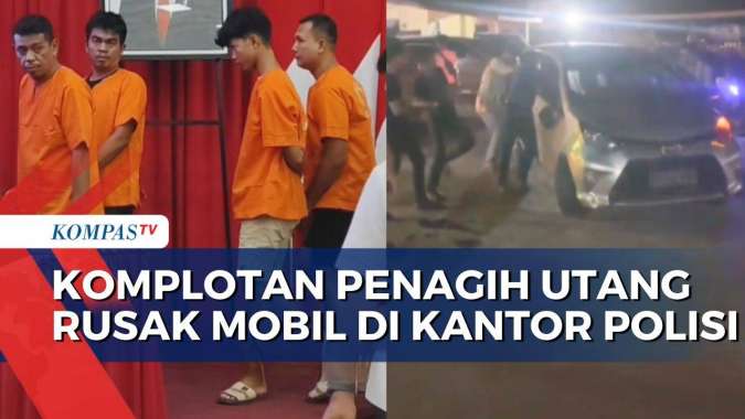 Rekaman Komplotan Penagih Utang di Pekanbaru Rusak Mobil Sebelum ...