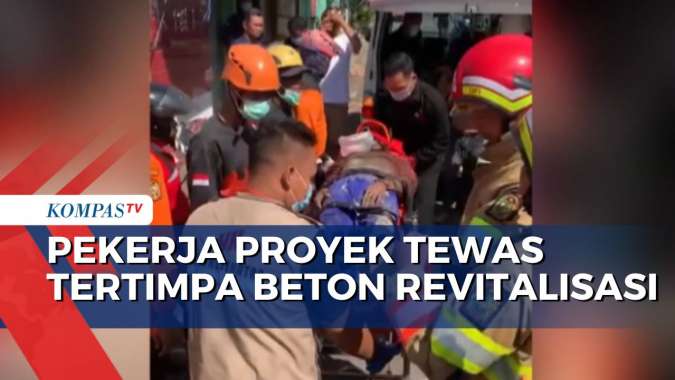 Kesaksian Warga saat Pekerja Tertimpa Beton di Area Revitalisasi ...