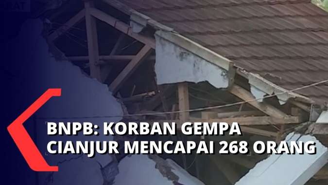 Gempa Cianjur, BNPB Catat 268 Orang Meninggal, Lebih dari 1.000 Luka-Luka dan 6.000 Rumah Rusak