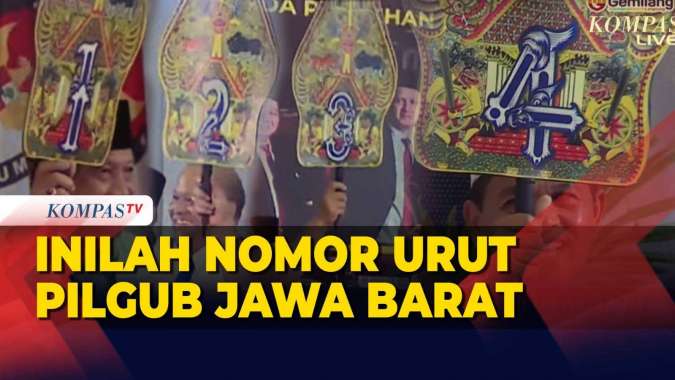Inilah Nomor Urut 4 Pasangan Cagub Cawagub Jawa Barat