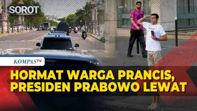Hormat Warga Prancis! Saat Iring-iringan Presiden Prabowo Lewat