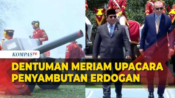 Dor Dor! 21 Dentuman Meriam Sambut Presiden Turki Erdogan Bertemu ...
