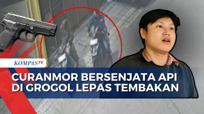 CCTV Rekam Aksi Curanmor Bersenjata Api di Grogol, Pelaku Sempat Lepaskan Tembakan | BORGOL
