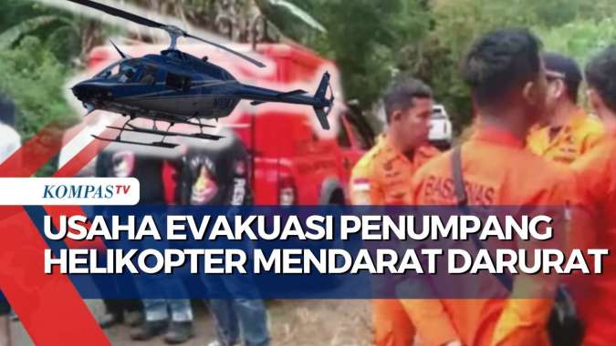 Kendala Cuaca, Evakuasi Penumpang Helikopter Mendarat Darurat di Kerinci Lewat Jalur Darat