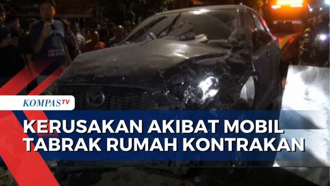 Mobil Tabrak Rumah Kontrakan di Jakbar Sebabkan Kerusakan Parah
