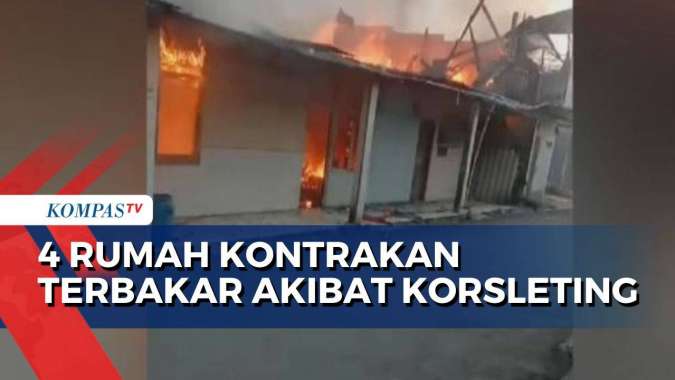 Diduga Akibat Korsleting, 4 Rumah Kontrakan di Kabupaten Tangerang Terbakar