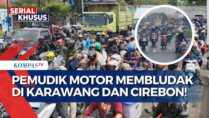 Pemudik Motor Mulai Padati Jalur Arteri Karawang & Cirebon Kamis Pagi (27/3/2025)