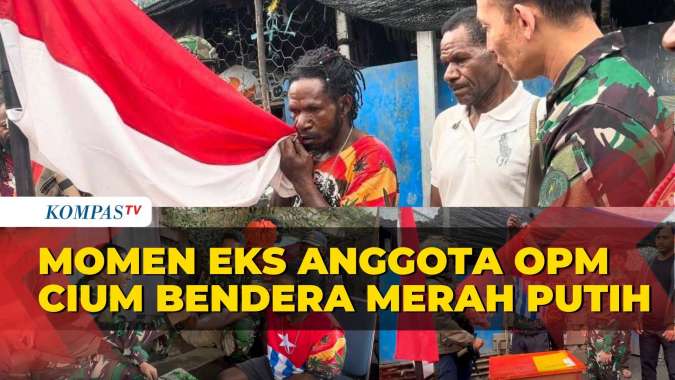 Tinggalkan OPM, Minanggen Murib Cium Bendera Merah Putih dan Sumpah ...