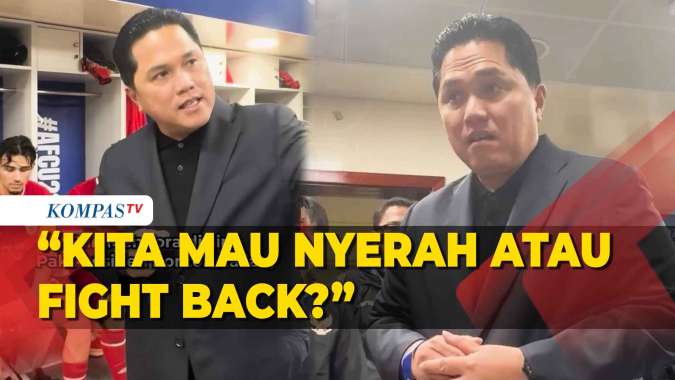 Erick Thohir Bakar Semangat Pemain Indonesia di Ruang Ganti Usai Kalah dari Uzbekistan