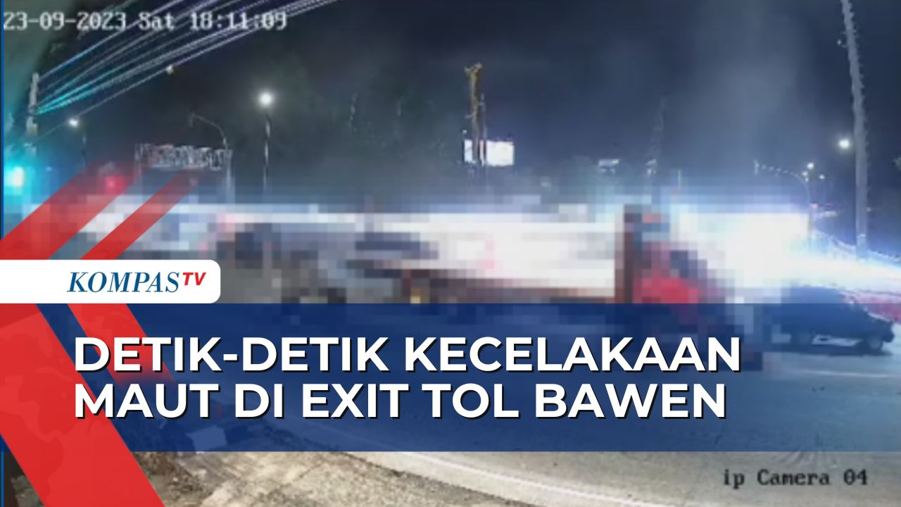 Video: Kecelakaan Maut di Exit Tol Bawen Semarang, Truk Tabrak 4 Mobil dan 9 Motor!