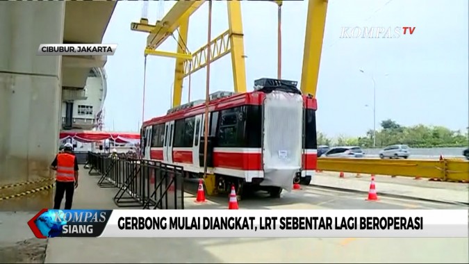 Gerbong Mulai Diangkat, LRT Sebentar Lagi Beroperasi