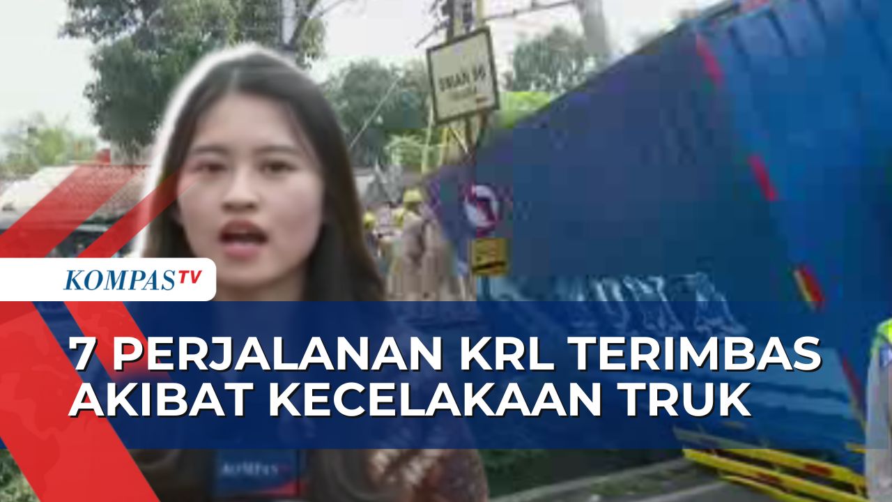 Video: Kondisi Terkini Pasca Truk Tabrak Tiang Listrik KRL di Bintaro, Truk Mulai Dievakuasi