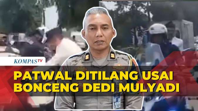Bonceng Dedi Mulyadi Tanpa Helm saat Terobos Macet, Patwal Dishub Ditilang