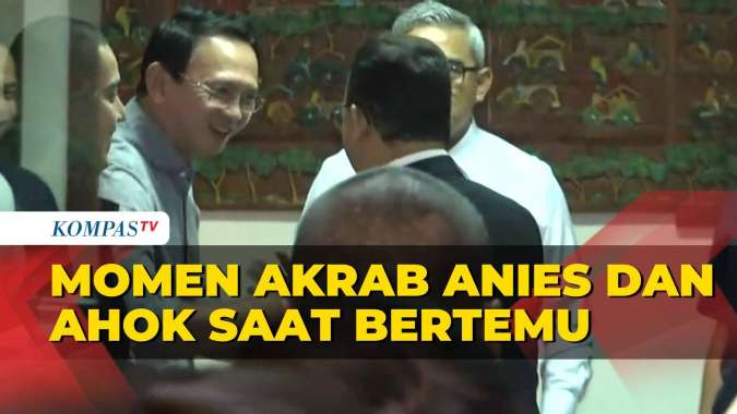Momen Akrab Ahok Bertemu Anies, Saling Sapa hingga Salaman