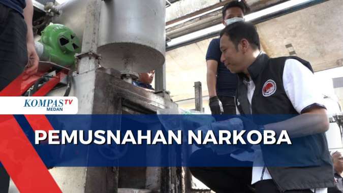 Satresnarkoba Polrestabes Medan Musnahkan 24 Kg sabu dan 70 Ribu Butir Pil Ekstasi