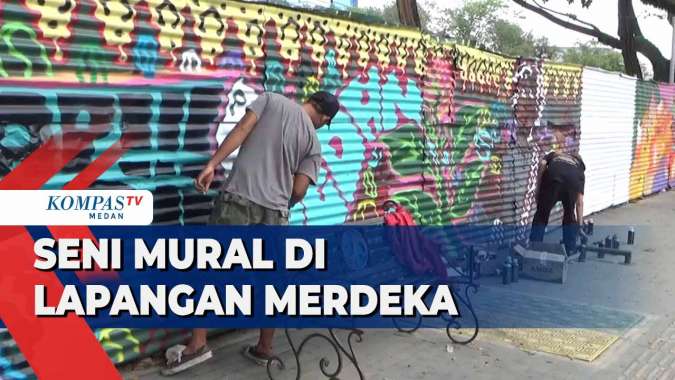 Penutup Lokasi Lapangan Merdeka Dihias Mural