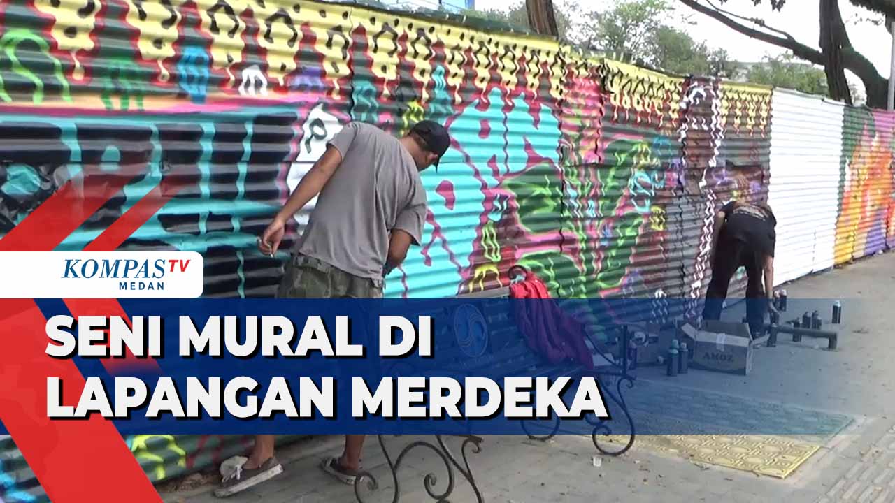 Penutup Lokasi Lapangan Merdeka Dihias Mural