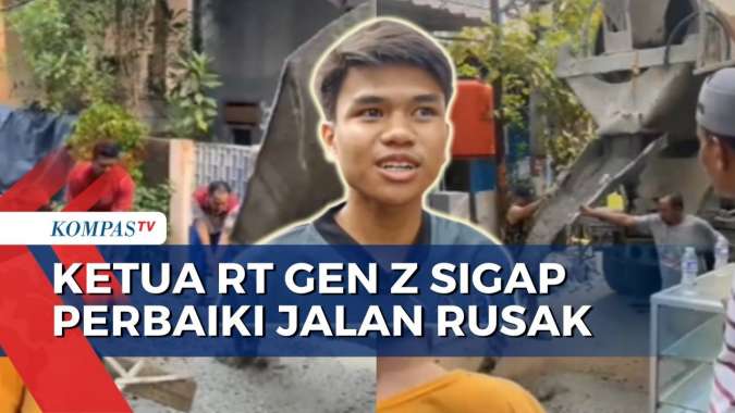Sigap! Ketua RT Gen Z Usia 19 Tahun Bikin Gebrakan Perbaiki Jalan dan ...