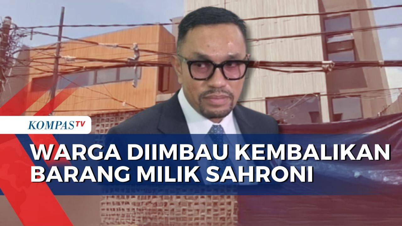 Video: Ketua RW Imbau Warga Segera Kembalikan Barang Milik Ahmad Sahroni | SAPA PAGI