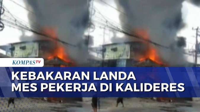 Asap Membubung Tinggi, Mess Karyawan dan Lapak Tambal Ban di Kalideres ...