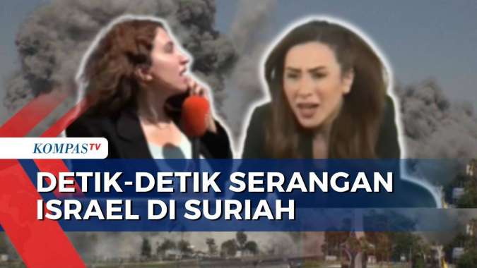 Serangan Israel ke Suriah Terekam saat Siaran Langsung, Presenter dan ...