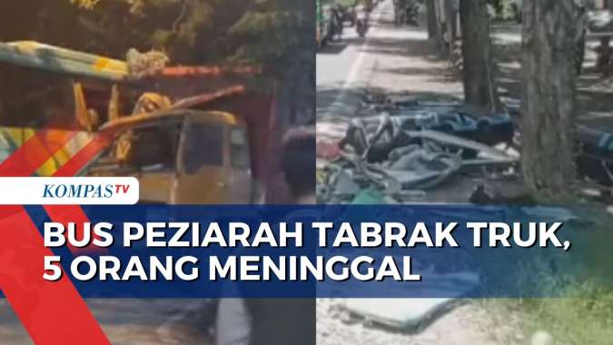 Kronologi Bus Peziarah Tabrak Truk hingga Sebabkan 5 Orang Meninggal di Gresik