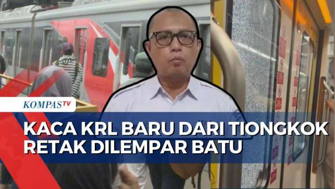 Kaca KRL Baru dari Tiongkok Retak Dilempar Batu, Pelaku Masih di Bawah Umur