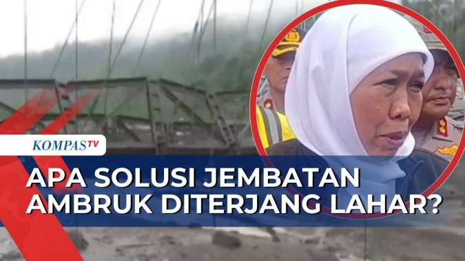Jembatan Gantung di Desa Sumberwuluh Lumajang Ambruk, Ini Kata Khofifah!