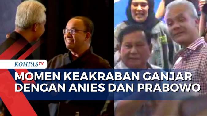 Begini Kata Ganjar, Anies, dan Prabowo saat Akrab Bertemu Jelang Pemilu 2024