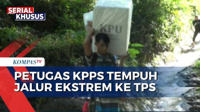 Perjuangan Petugas KPPS Tempuh Jalur Ekstrem Menuju TPS Terpencil di ...