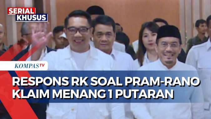 Pram-Rano Klaim Menang Pilkada Jakarta Satu Putaran, RK: Terima Jika ...