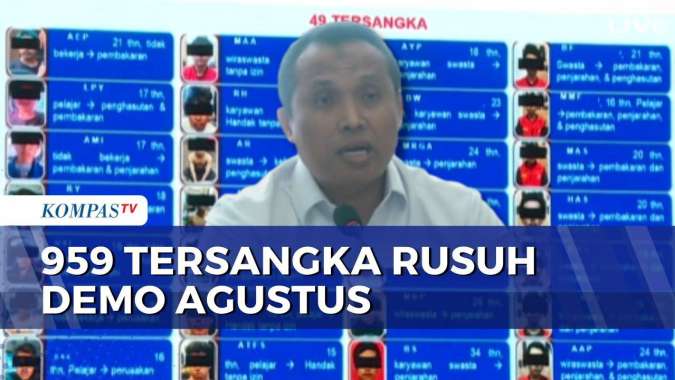 959 Tersangka Rusuh Demo Agustus, Polisi Ungkap Modus Operasi Pelaku ...