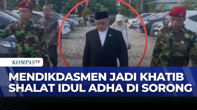 Momen Mendikdasmen Abdul Mu ti Jadi Khotib Shalat Idul Adha di Sorong ...
