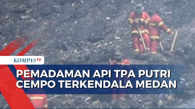 Medan Berat dan Rawan Longsor Jadi Kendala Pemadaman Kebakaran di TPA Putri Cempo Solo