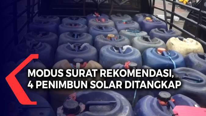 Modus Surat Rekomendasi, 4 Penimbun Solar Ditangkap