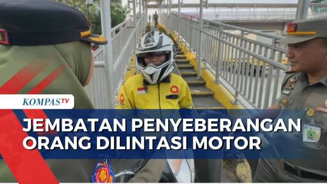 Jembatan Penyeberangan Orang di Ampera Dilintasi Motor, Begini Tindakan ...