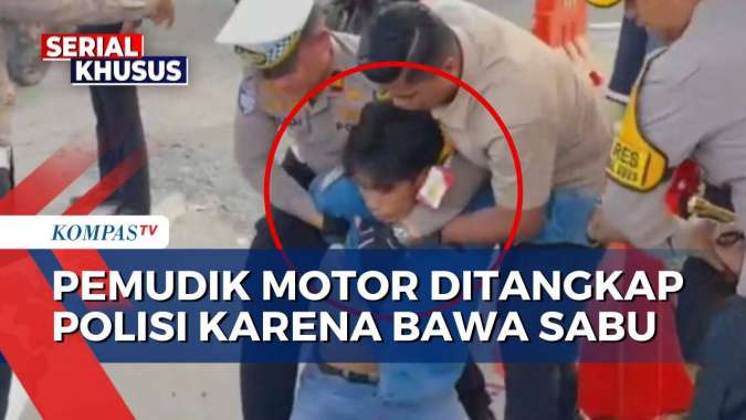 Pemudik Motor di Padang Pariaman Ditangkap Polisi Karena Bawa Sabu