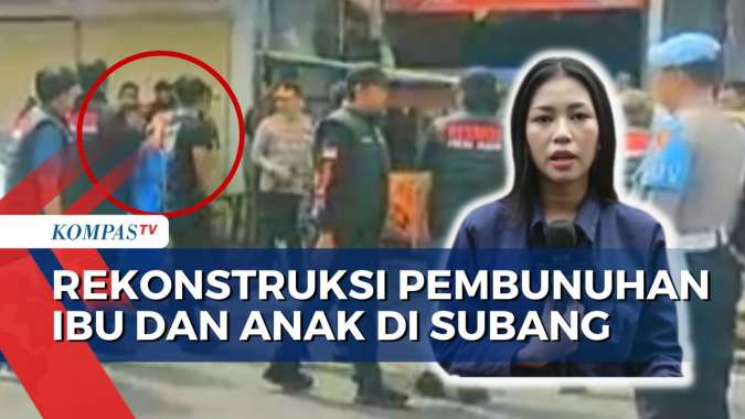 5 Tersangka Dihadirkan Polisi saat Rekonstruksi Pembunuhan Ibu dan Anak ...