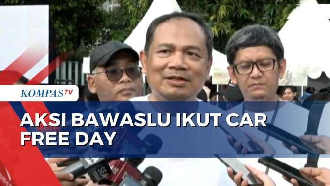 Sosialisasi di Car Free Day, Bawaslu Minta Warga Ikut Awasi Pemilu 2024