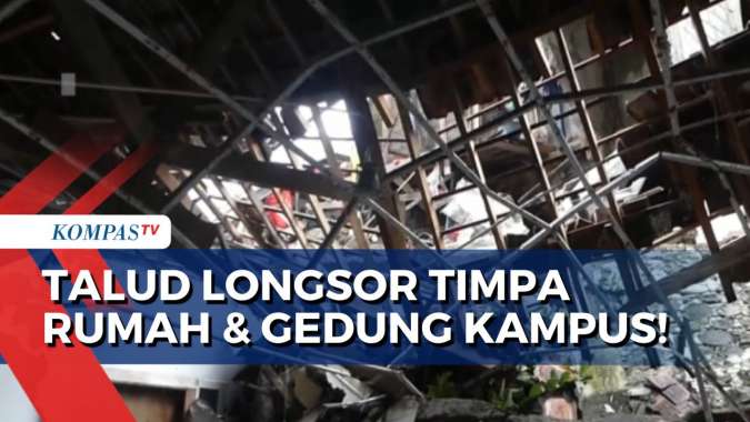 Talud Setinggi 5 Meter di Sleman DIY Longsor, Timpa Rumah dan Gedung ...