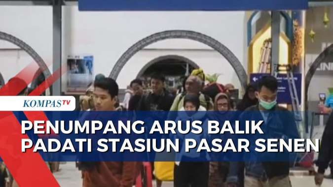 Arus Balik, Ribuan Pemudik Tiba di Stasiun Pasar Senen